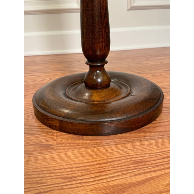 Vintage Traditional Style English Oak Wood Turned Column Pedestal/Plant ...