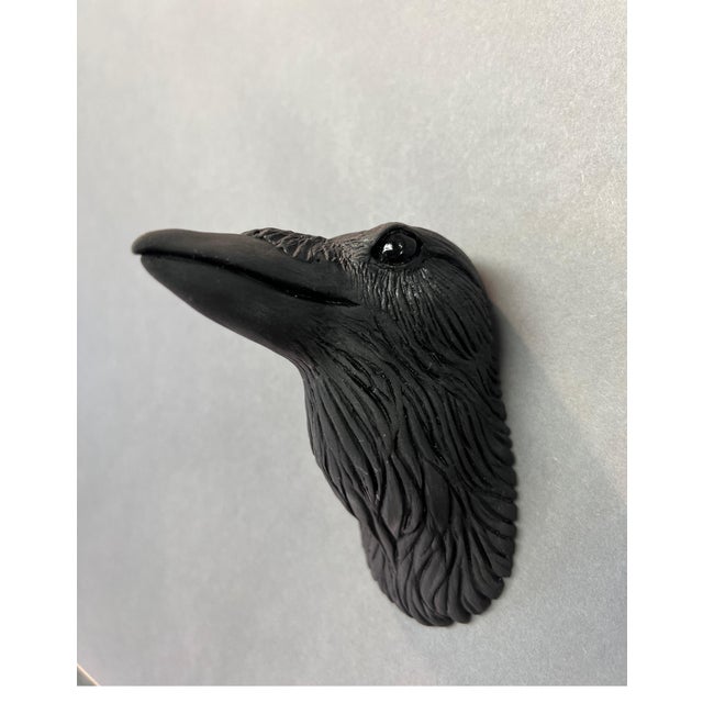 Karla Walter Ceramic Wall Sculpture of Crow #16 2023 | Chairish