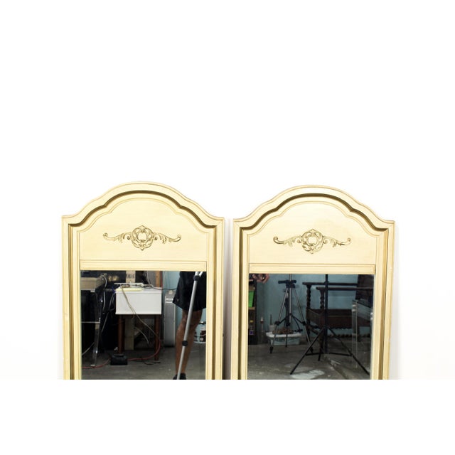 Mid Century Arch Shaped Mirrors, Pair of Cream Mirrors, Vintage Mirrors ...