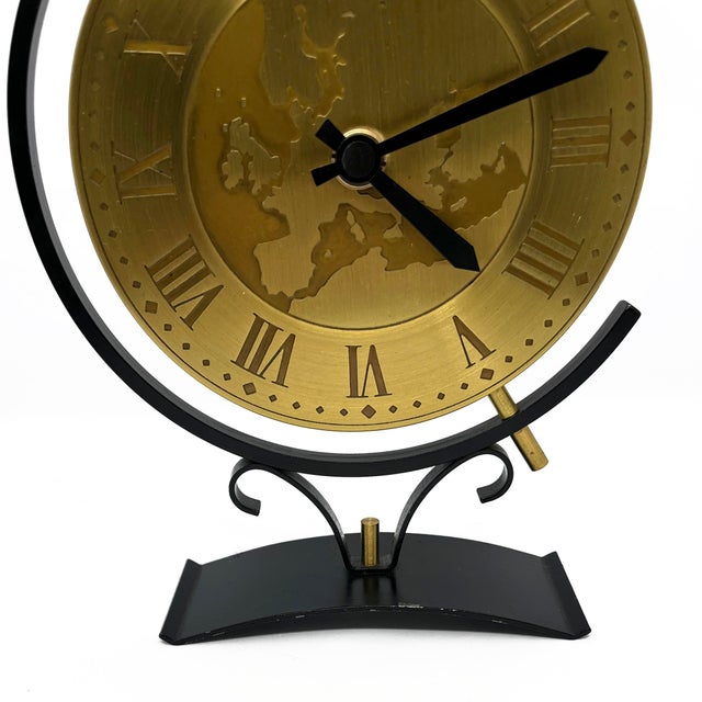 1970s Modernist Brass Mantel Clock, Weimar Germany | Chairish