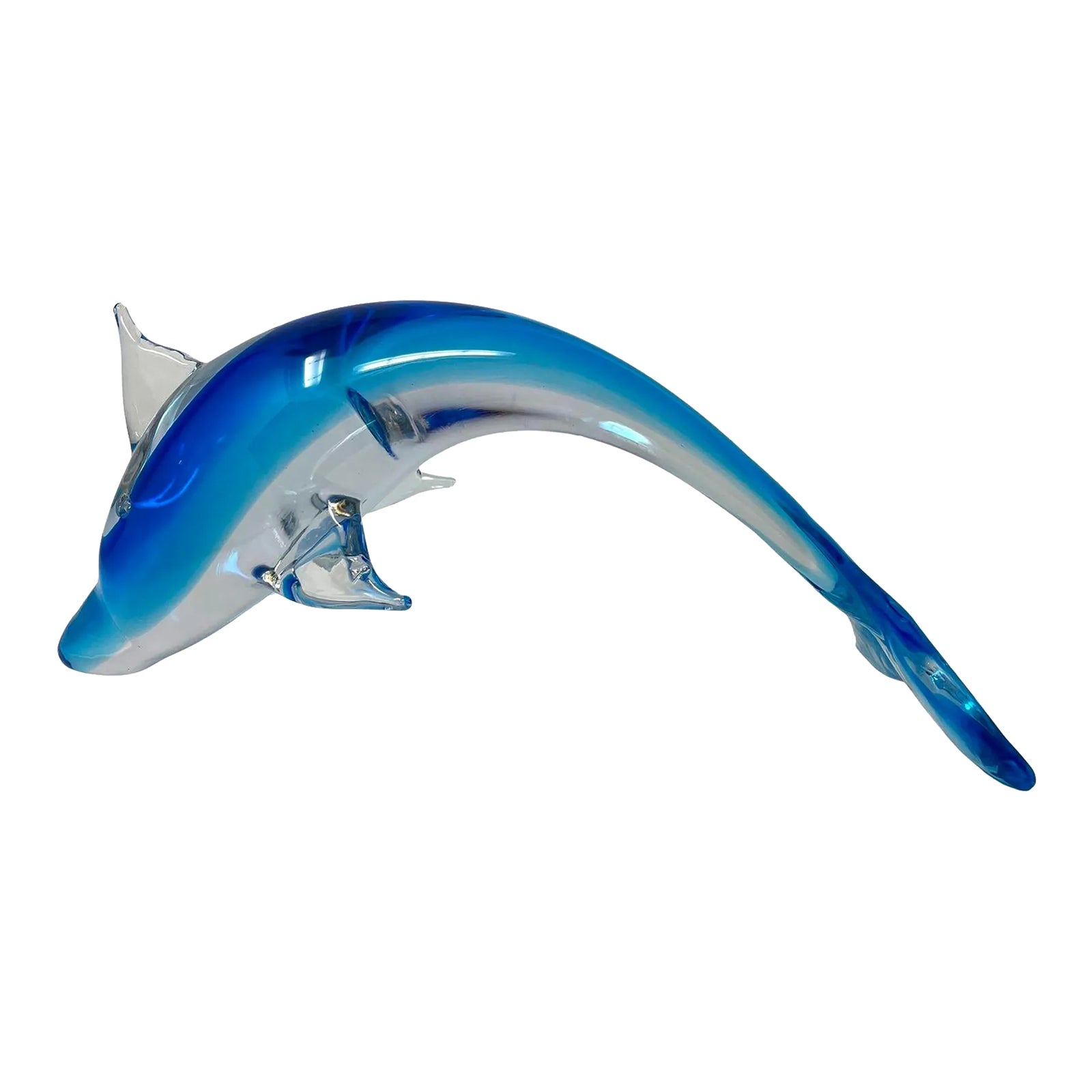 Large Murano Glass Dolphin | Chairish