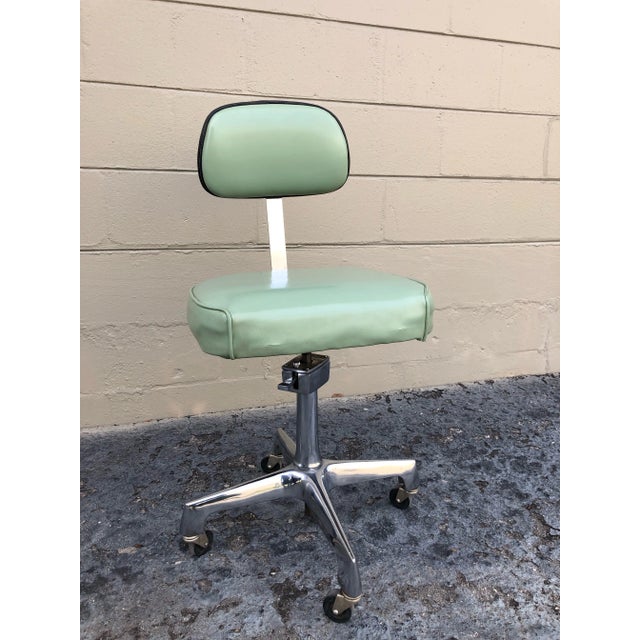Mid Century Reliance Rolling Adjustable Pneumatic Exam Stool | Chairish