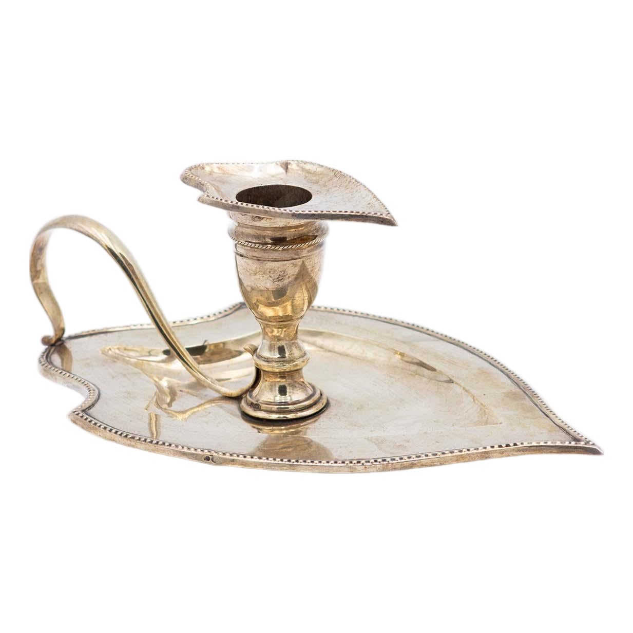 Leaf-Shaped Cut-Out Silver Paddle | Chairish