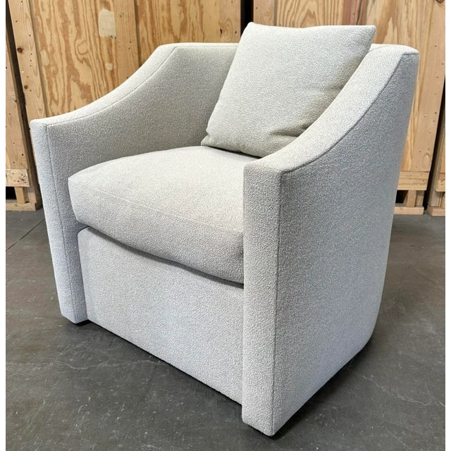 Tibor Wellington Gray Upholstered Wilson Swivel Chair From the Madeline ...