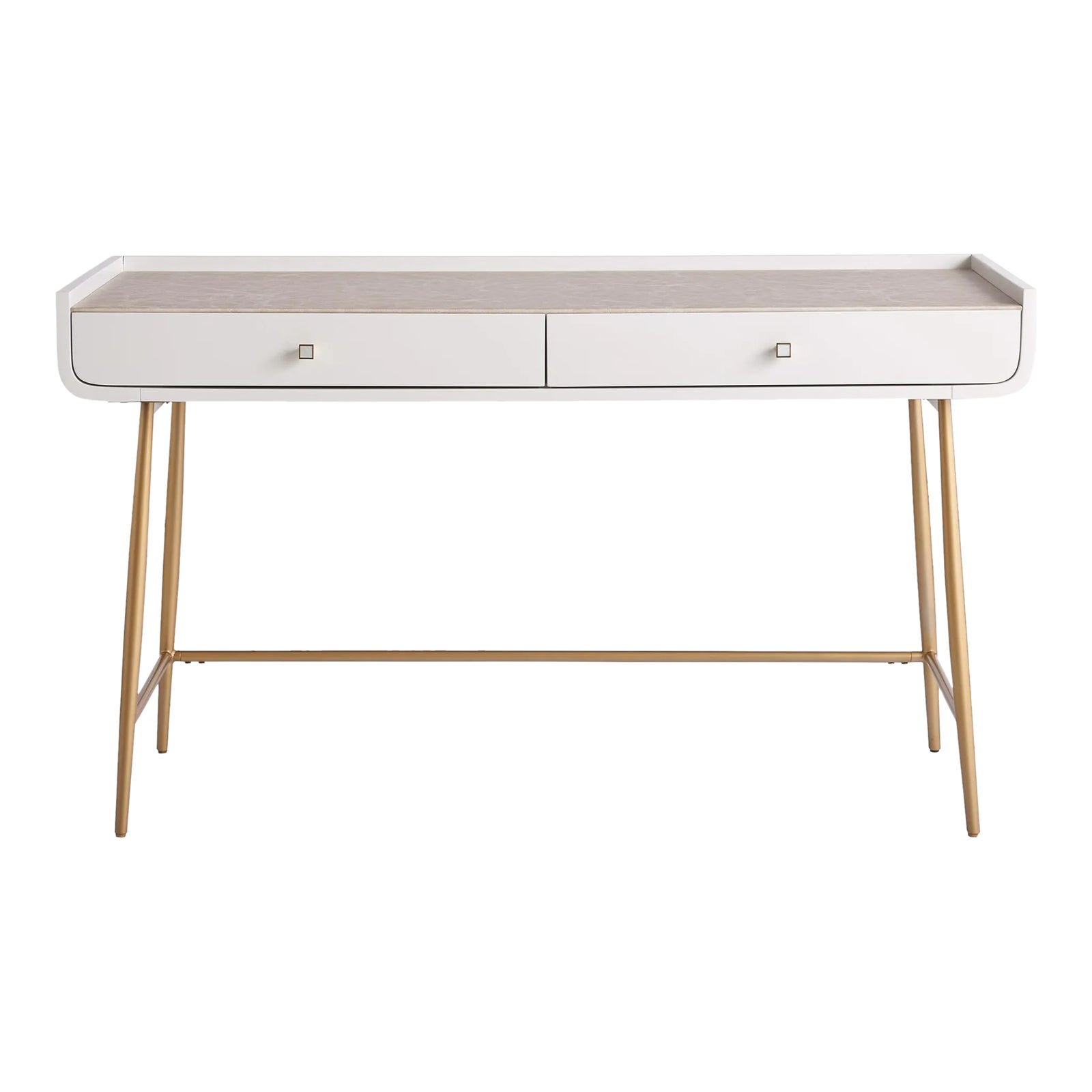 Contemporary Royal Allure Vanity Desk, White | Chairish