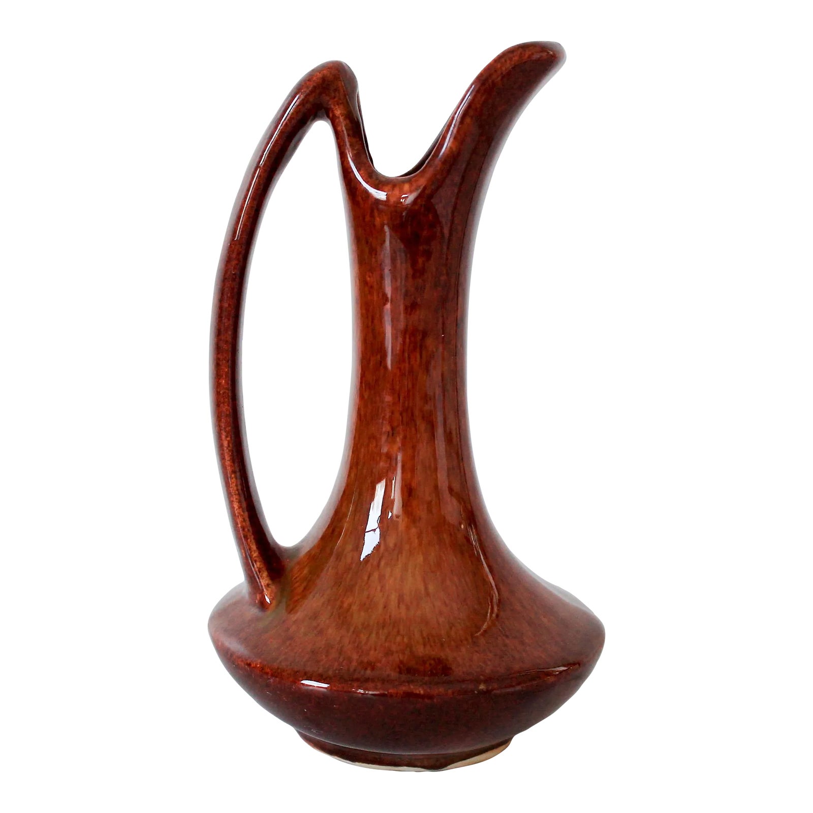 Vintage Mid Century Niloak Pitcher Bud Vase | Chairish