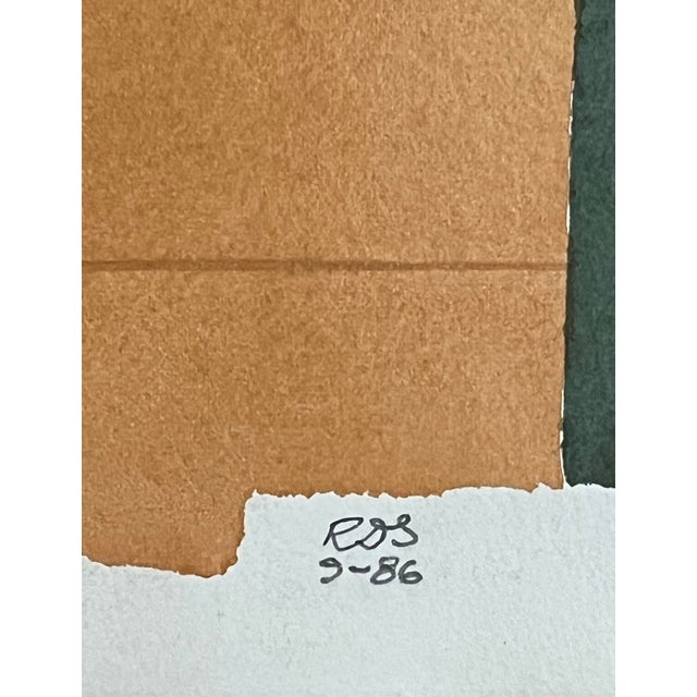 Vintage Modernist Abstract Watercolor Painting by Roger Stokes | Chairish