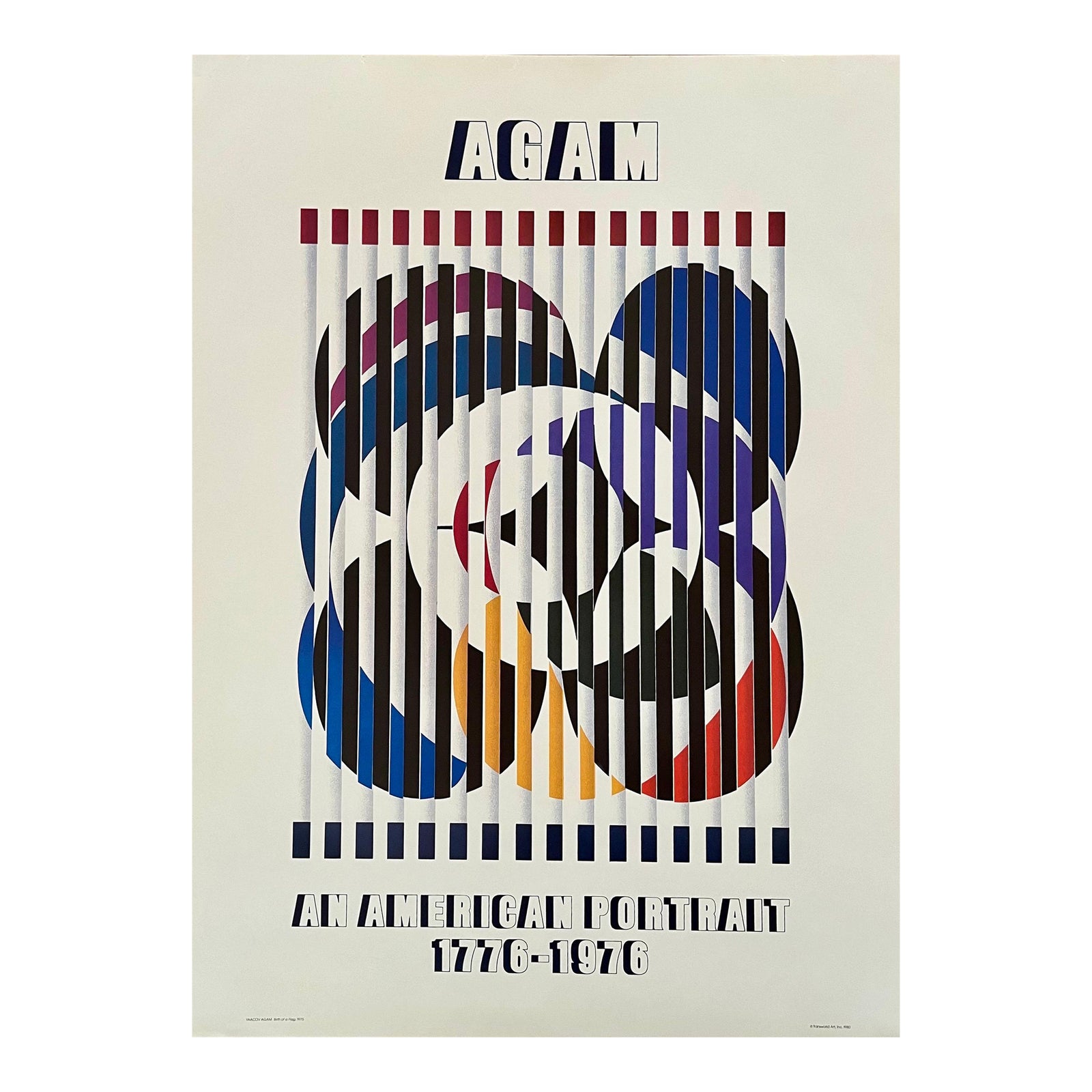Yaacov AgamVintage Agam American Portrait Abstract Modernist Offset ...