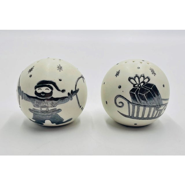 1980s Emilia Castillo Pure Silver & Porcelain Salt & Pepper Shakers ...
