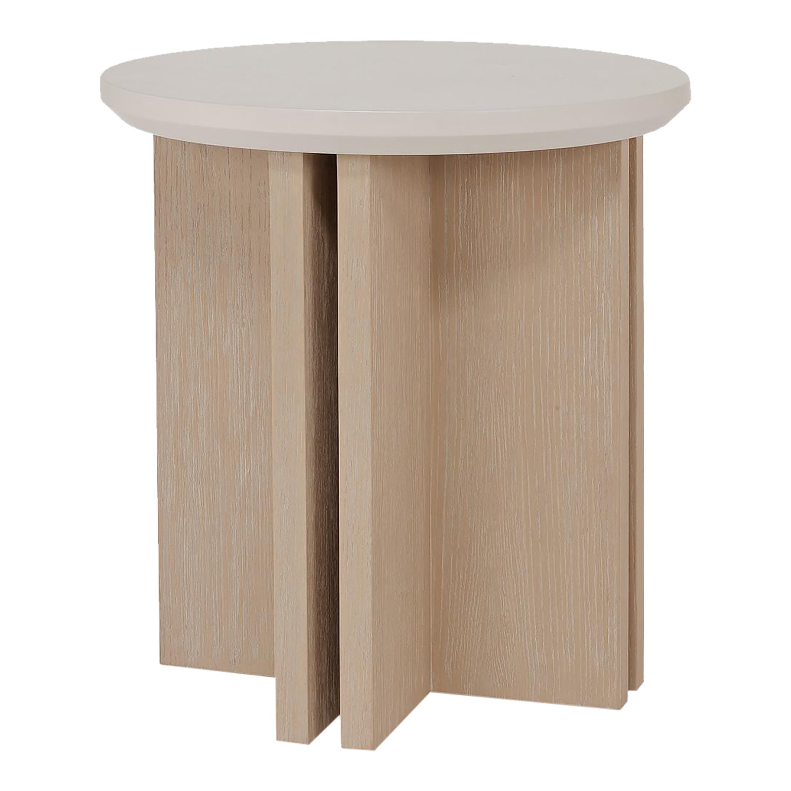 Light Rift Oak Side Table With White Finished Top From | Chairish