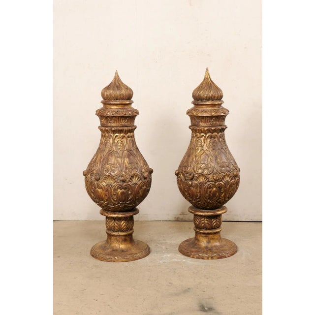 Pair of Late 20th Century French Pots à Feu Finials | Chairish