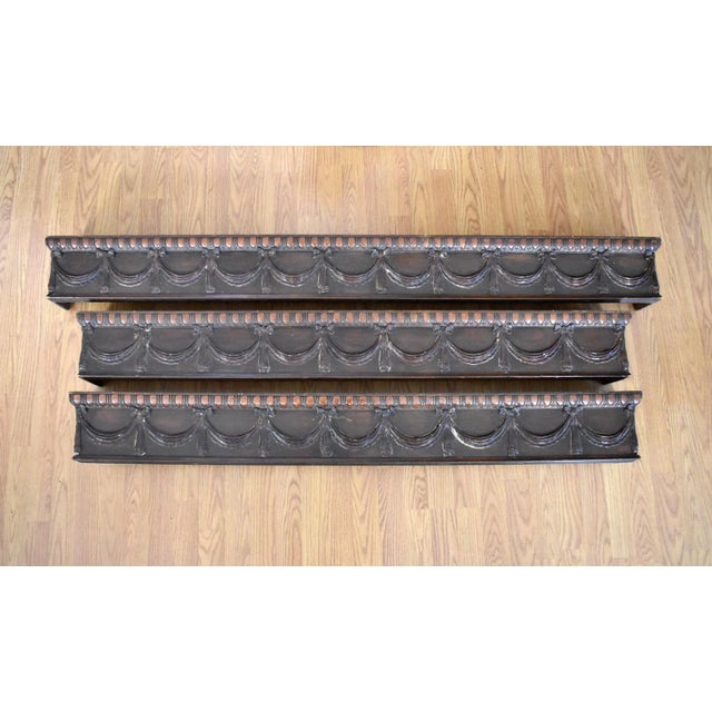 Set of 3 Antique Wood Window Cornices | Chairish