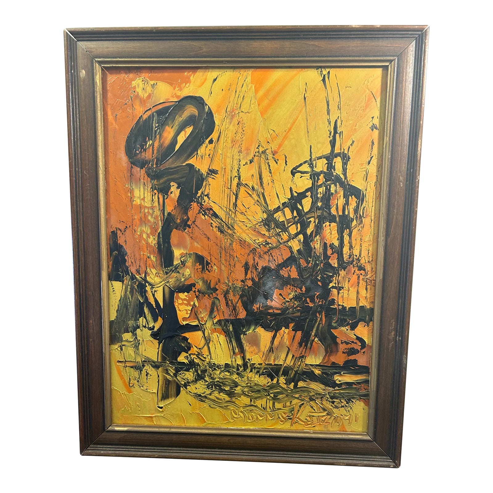 Morris Katz Original Oil Painting | Chairish