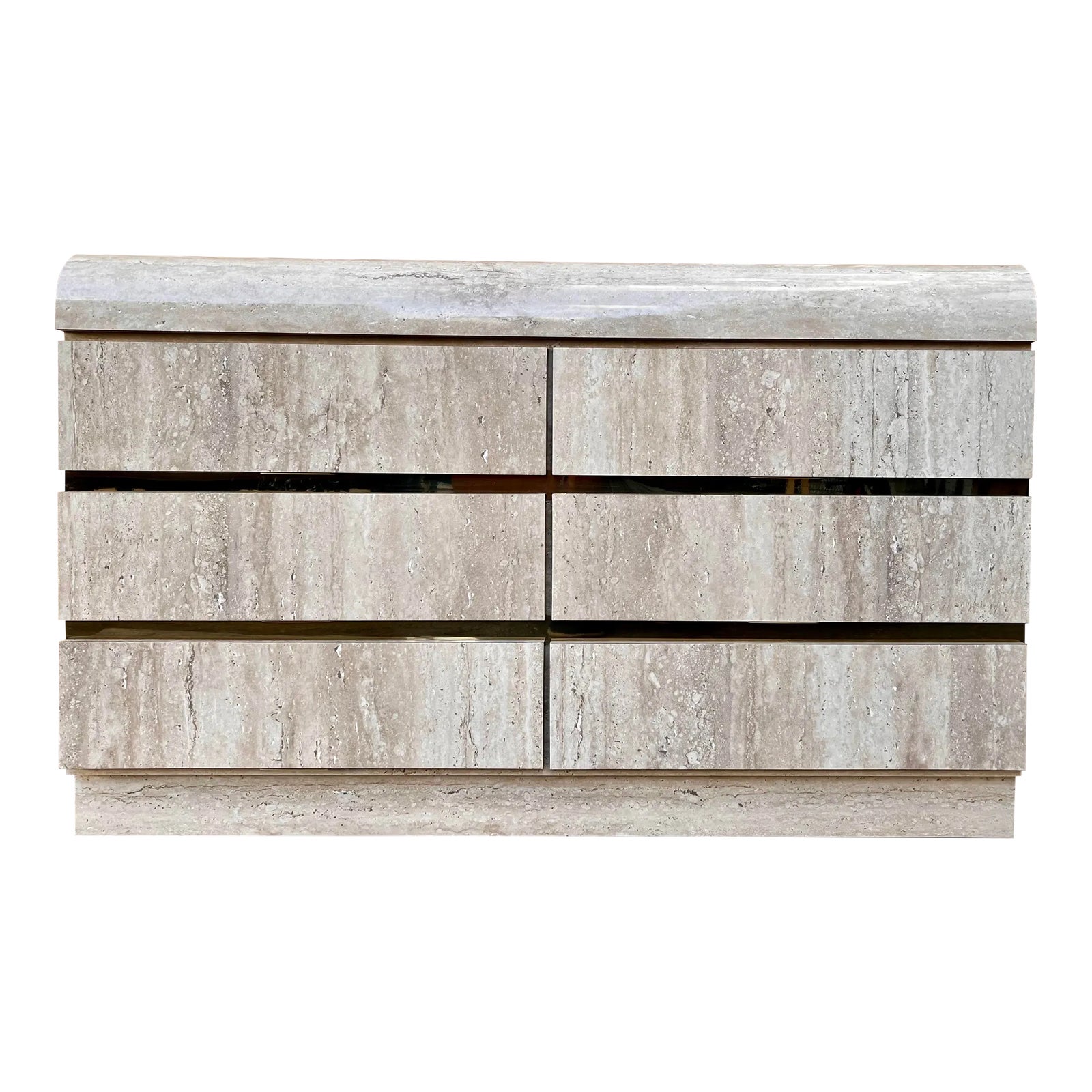 Early 1990s Postmodern Waterfall Marbleized Formica Chest of Drawers ...