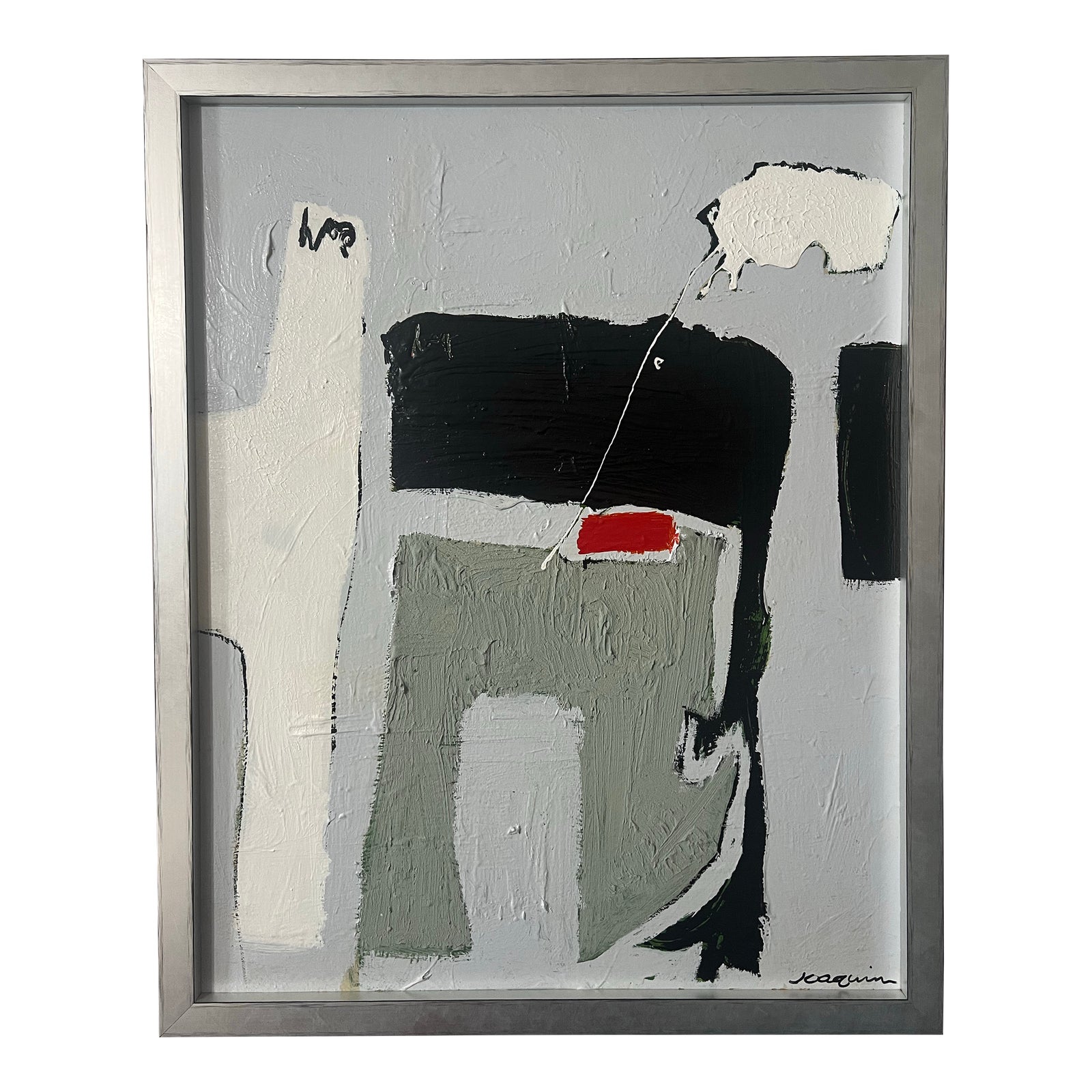 Mid-Century Modern Abstract Painting by Artist Ken Joaquin | Chairish