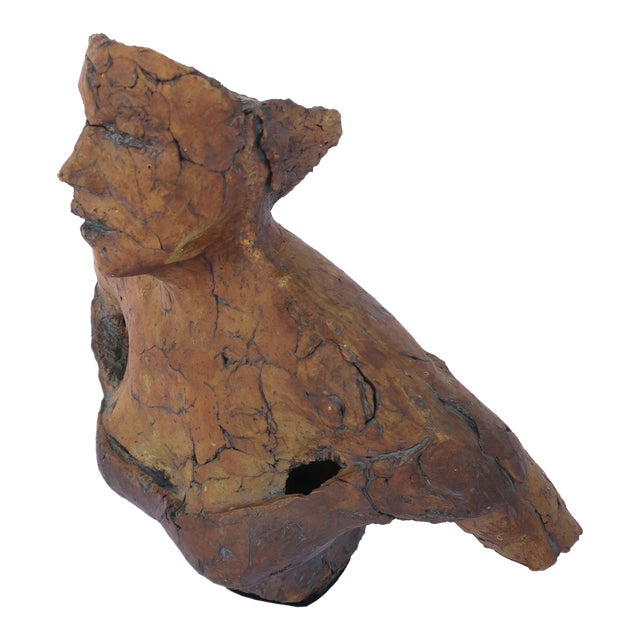 Female Terracotta Bust Sculpture | Chairish