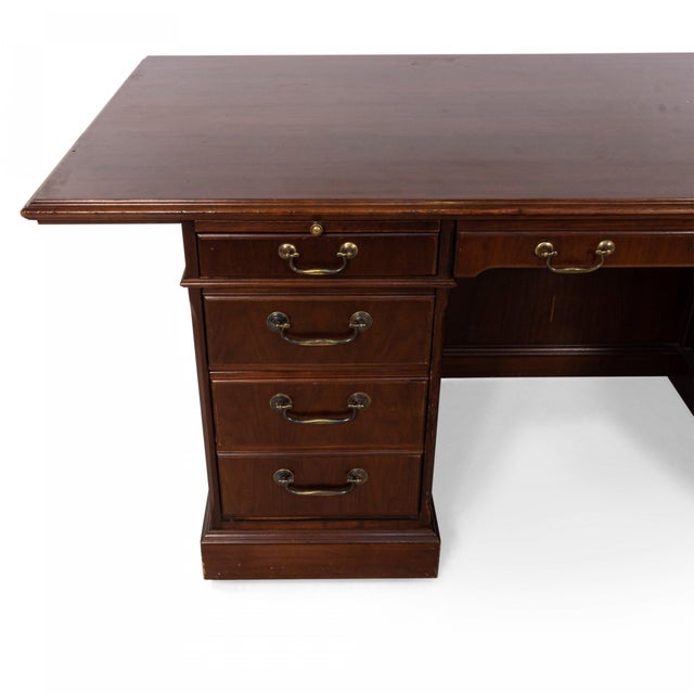 Alma Desk Company Mahogany Executive Desk | Chairish