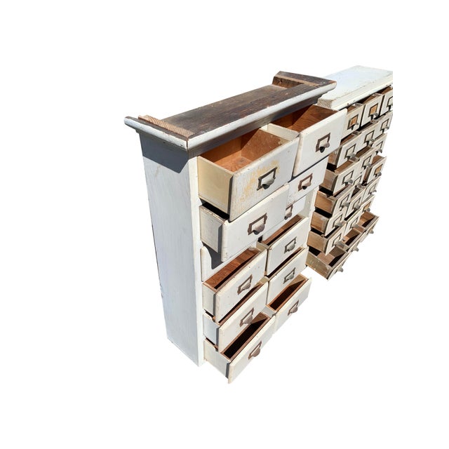 Vintage Country Store Farm House Apothecary Filing Drawers Cabinets in ...