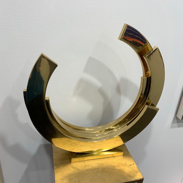 Golden Orbit Sculpture by Kuno Vollet | Chairish