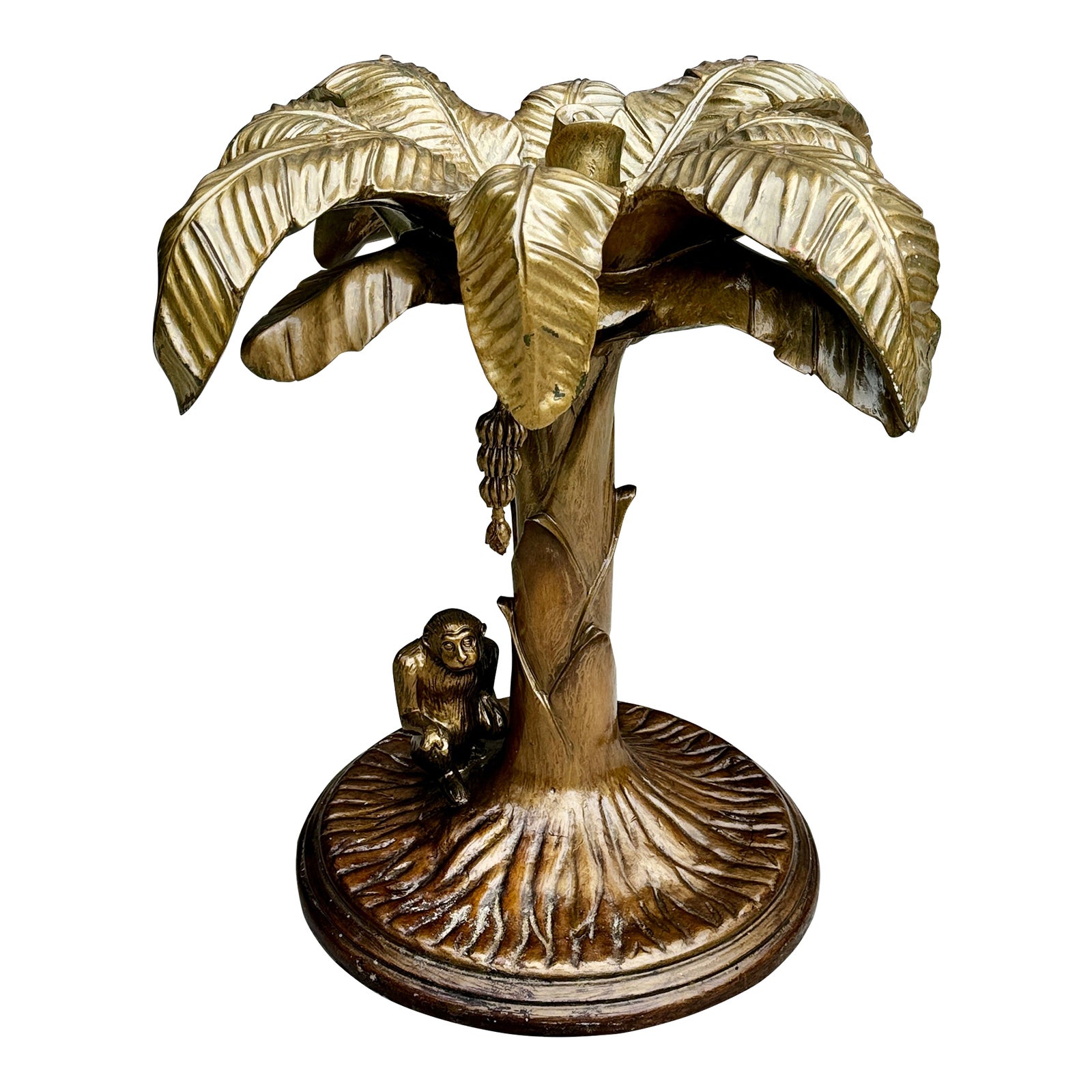 Tropical Island Beach Chic Palm Tree Monkey Dining Table Base | Chairish