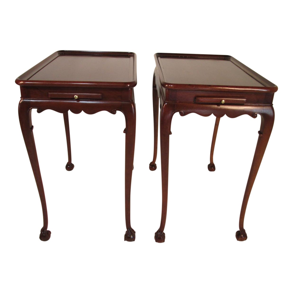 Bench Made Tea Tables - A Pair | Chairish