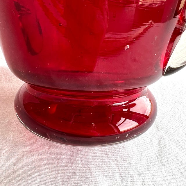 Contemporary Williams Sonoma Home Aerin Lauder Vase Red Glass Bubble