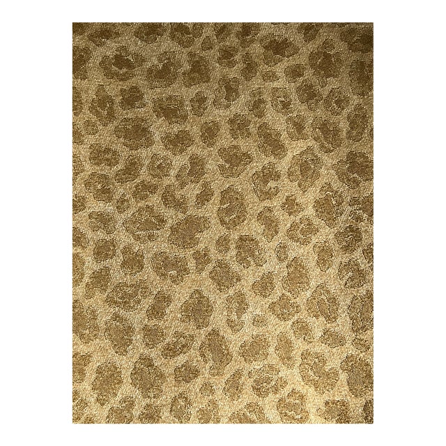 Late 20th Century Velvet Leopard Print Upholstery Fabric- 1 Yard | Chairish