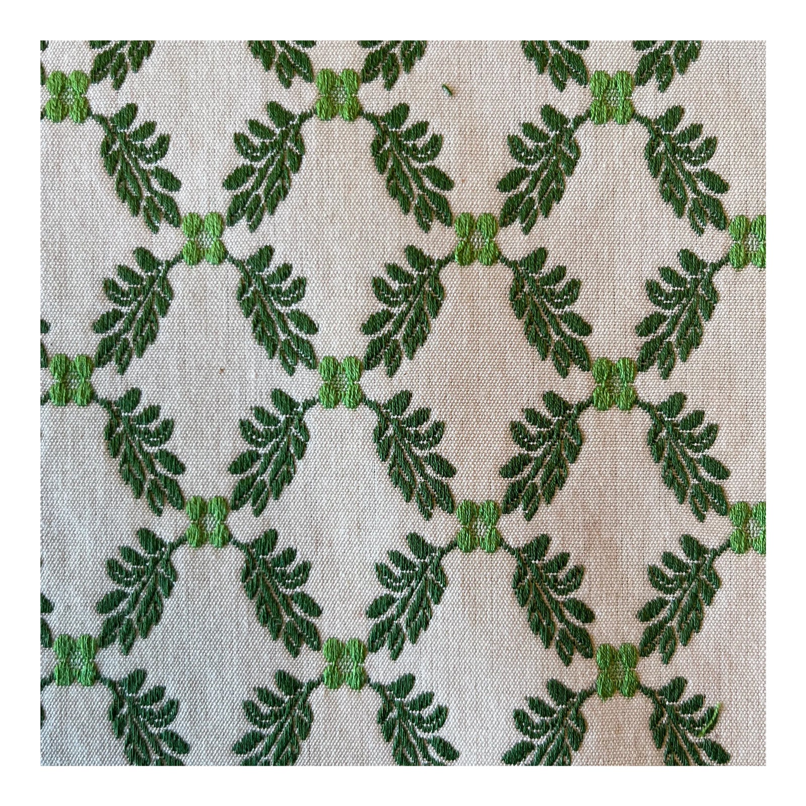 Green Cotton Upholstery Fabric | Chairish