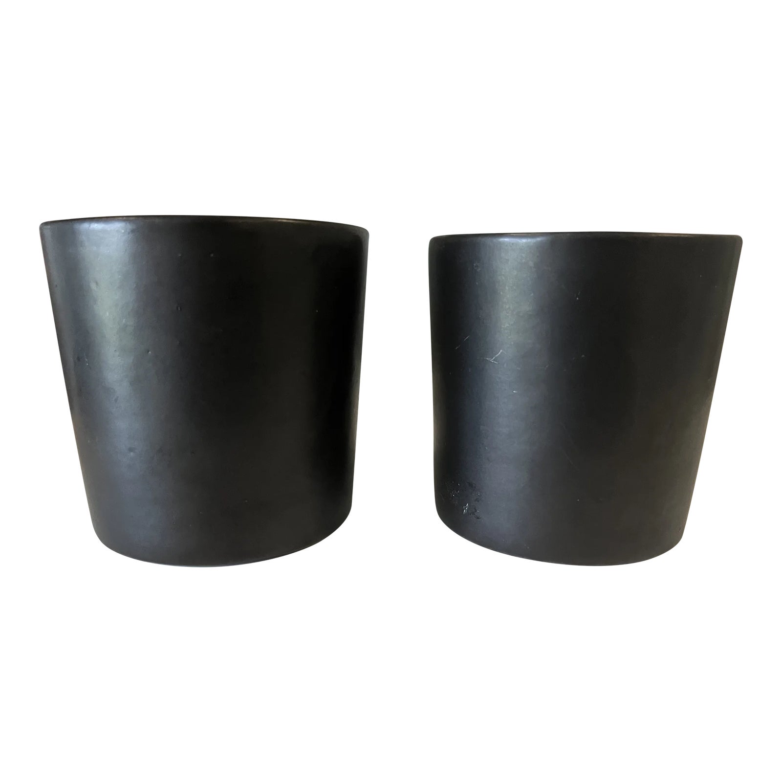 Vintage Mid Century Modern Ceramic Matte Black Architectural Studio ...