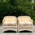 Vintage Coastal Washed Pencil Reed Lounge Chairs - a Pair | Chairish
