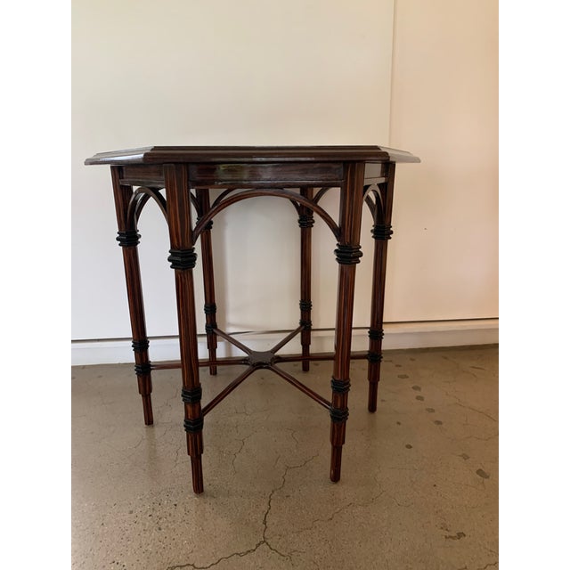 Traditional Hexagonal Side Table | Chairish