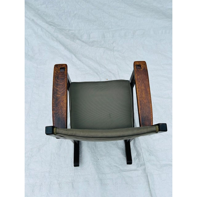 Vintage Mission Style Rocking Chair in Dark Oak | Chairish