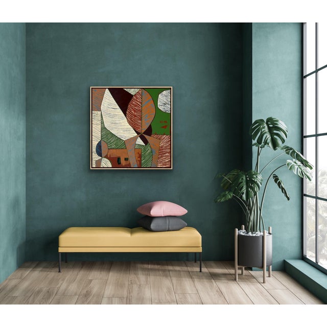 Side by Side Abstract Painting by Artist Pamela Harmon, Framed | Chairish