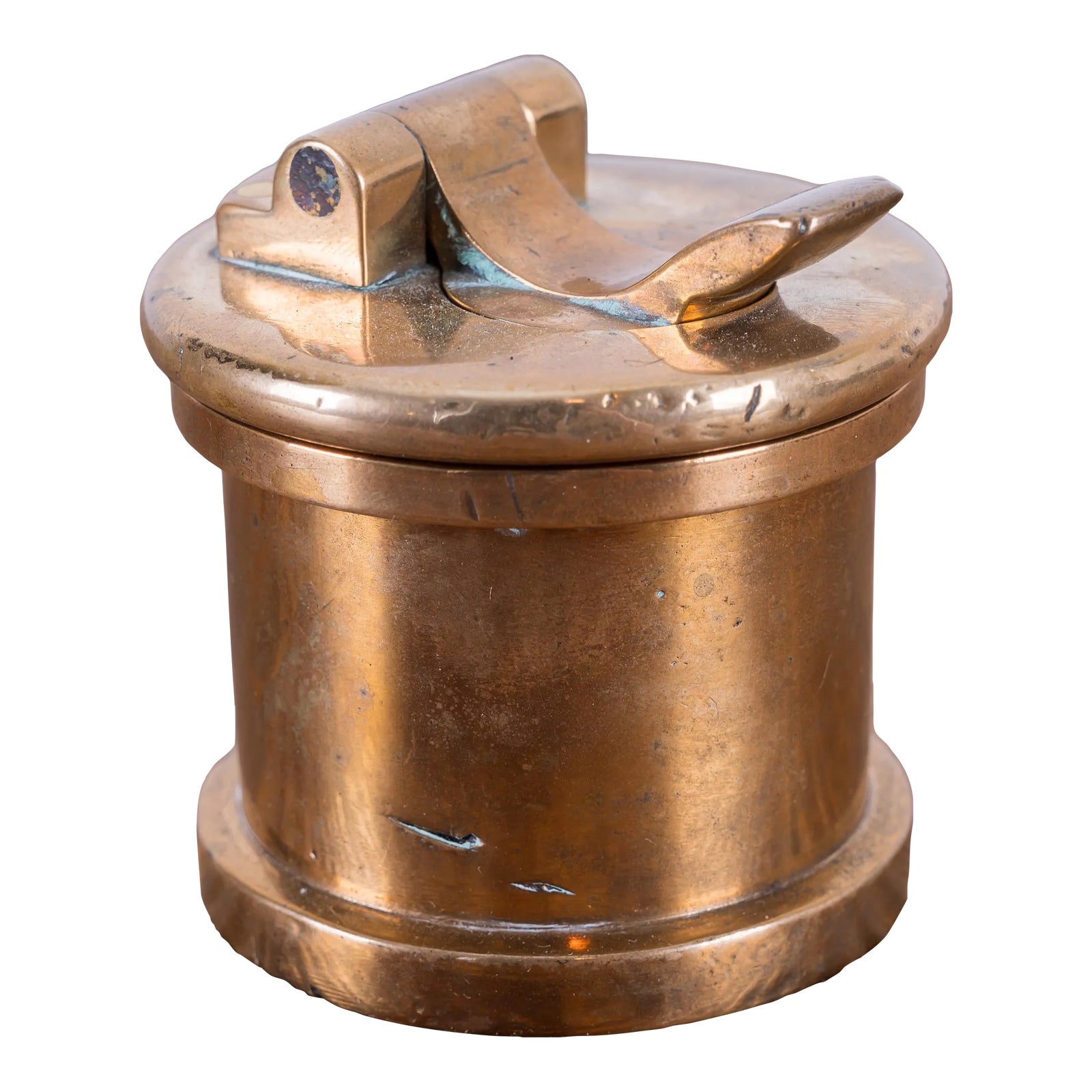 Brass Ship Captain's Inkwell | Chairish