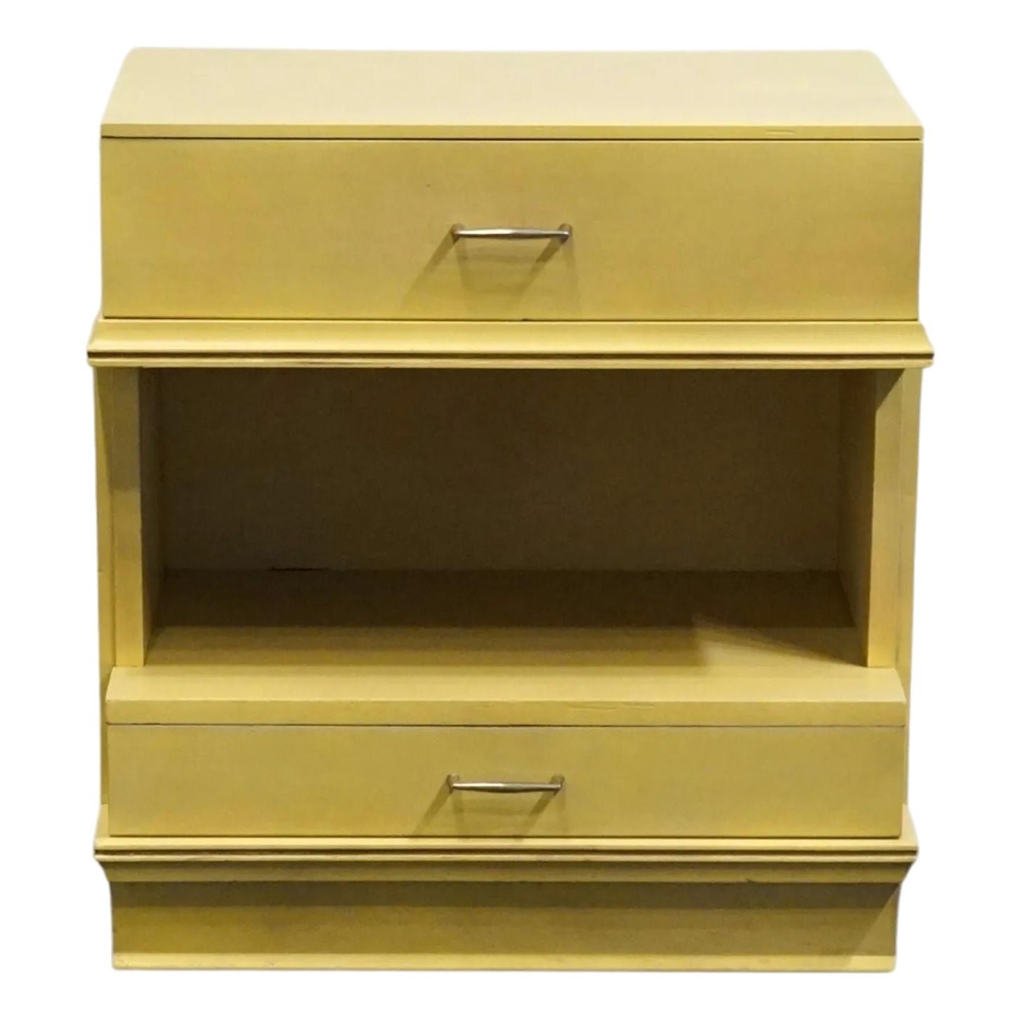 Link Taylor Yellow Cream MCM Mid Century Modern 22" Two Drawer Open ...