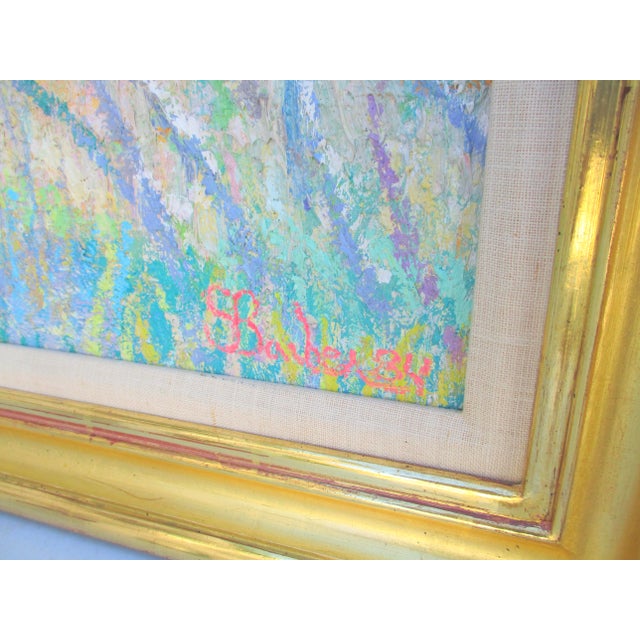 Sam (Samir) Barber Painting on Panel Dated 1984 | Chairish