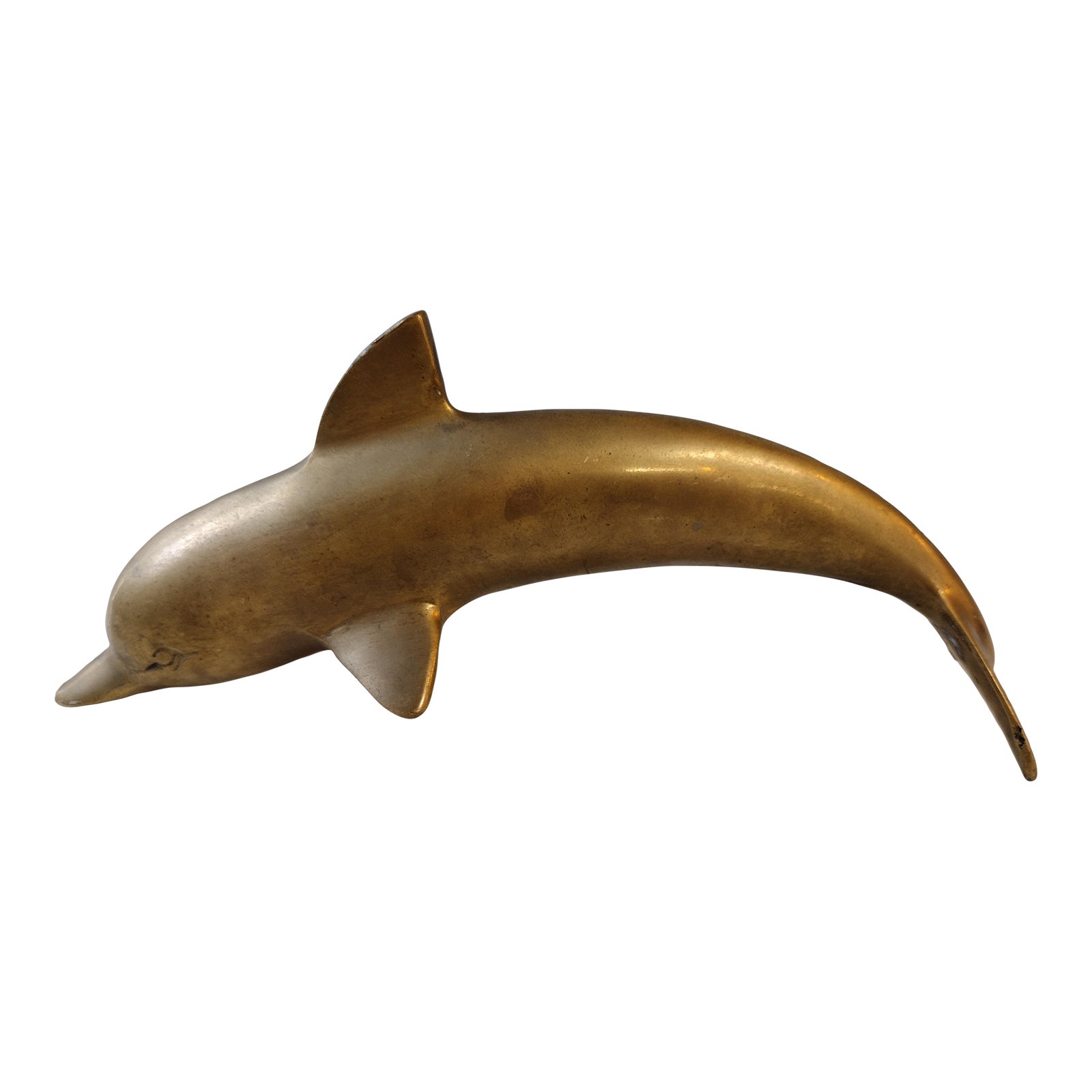 Vintage Brass Dolphin Sculpture | Chairish