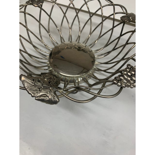 Vintage Godinger Silverplate Bread or Fruit Basket With Handle | Chairish