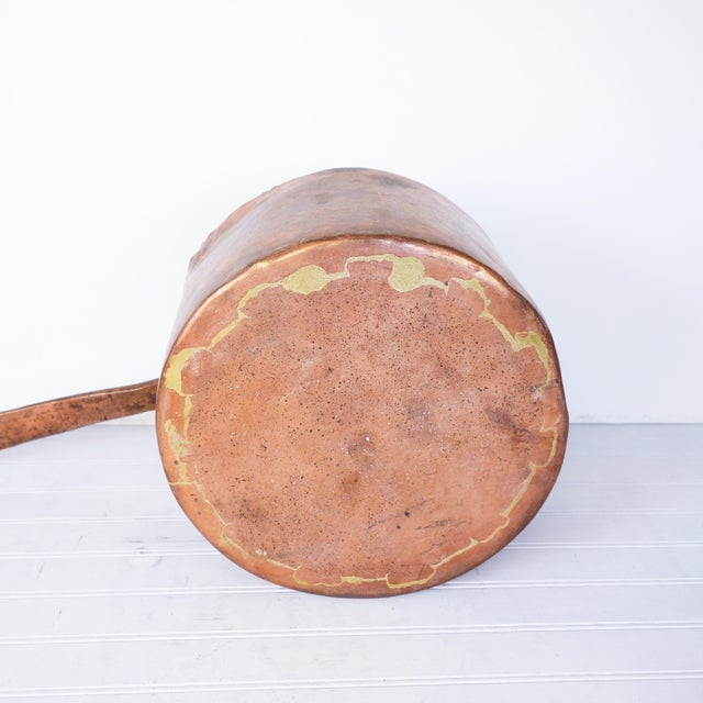 Antique Hand Forged Dovetailed Copper Sauce Pot | Chairish