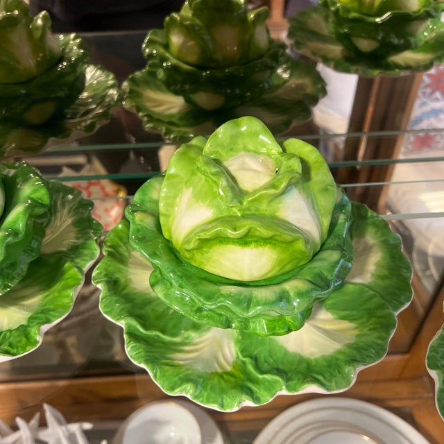 Vintage Mottahedeh Lidded Cabbage Bowls With Under Plate - Set of 4 ...