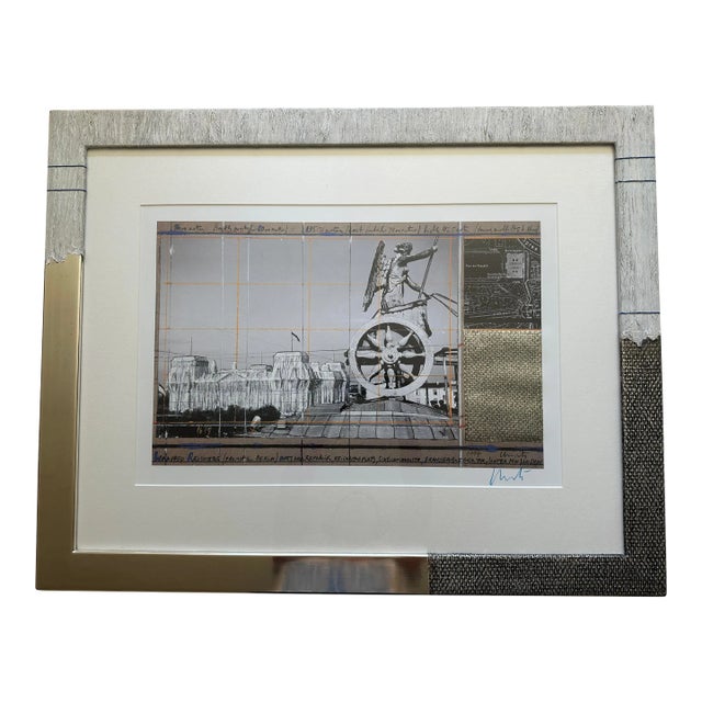 Christo, Signed Wrapped Berlin Reichstag Photo Lithograph Print With ...