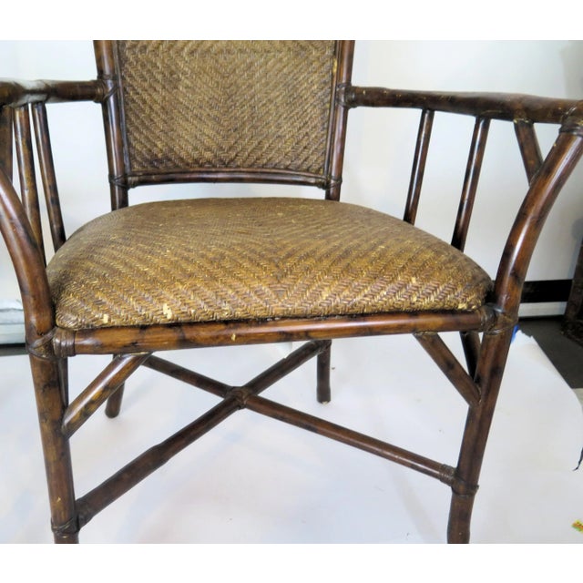 Vintage McGuire Style Cane and Thatch Chairs - a Pair | Chairish