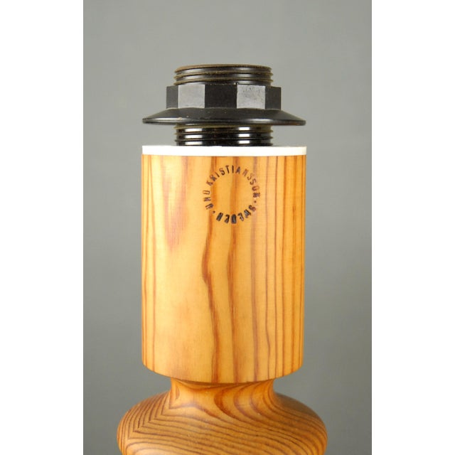 Pine Table Lamp by Uno Kristiansson for Luxus, 1970s | Chairish