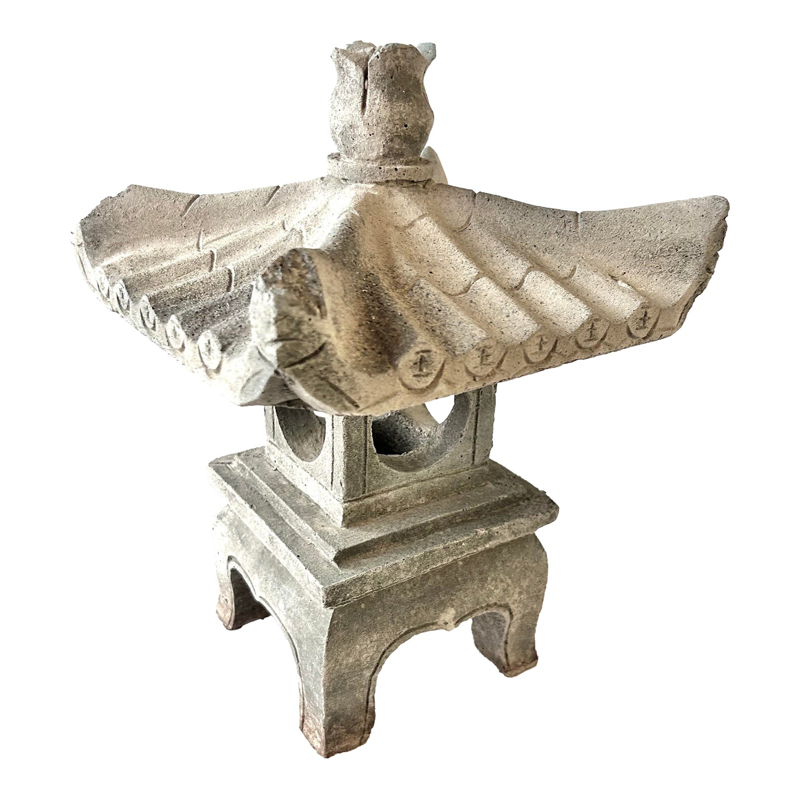 Vintage Concrete Garden Pagoda | Chairish