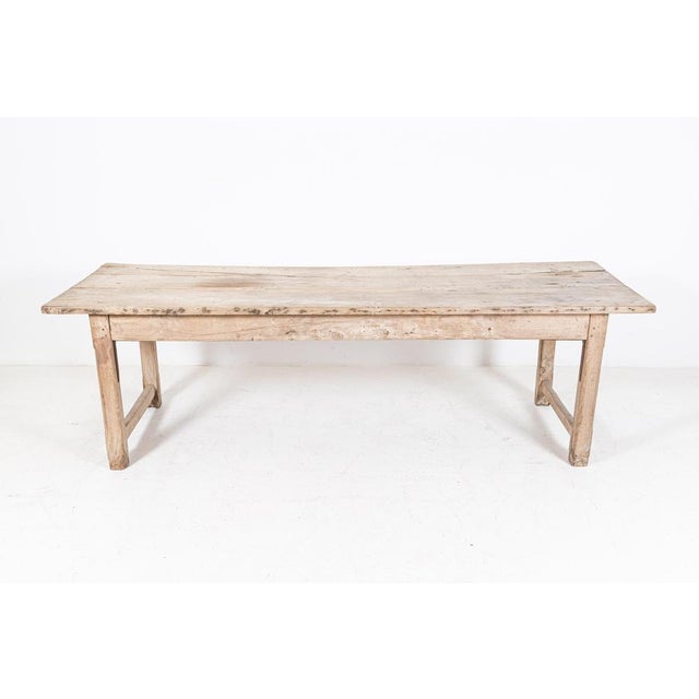19th Century French Elm Refectory Table | Chairish