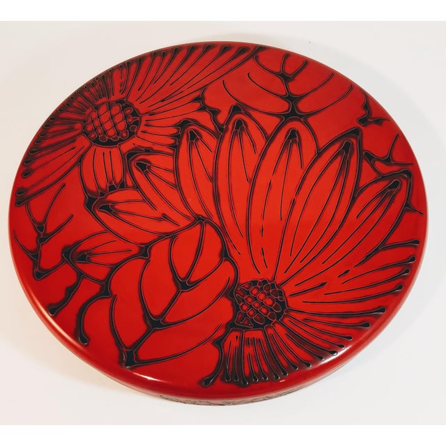 Vintage Japanese Red Lacquer Divided Box and Tray - Separates to Three ...