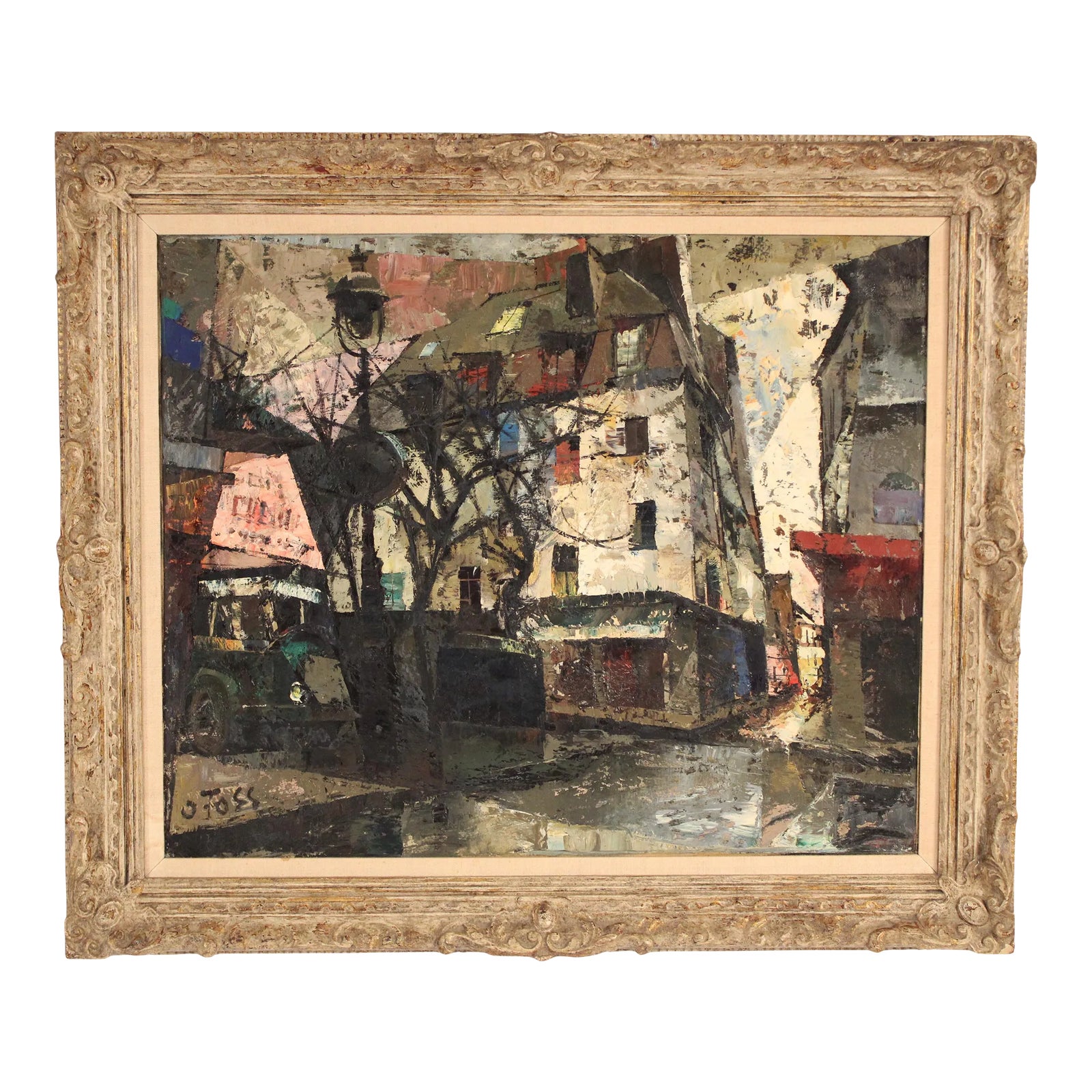 Abstract Urban Painting by Oliver Foss (1920-2014) | Chairish