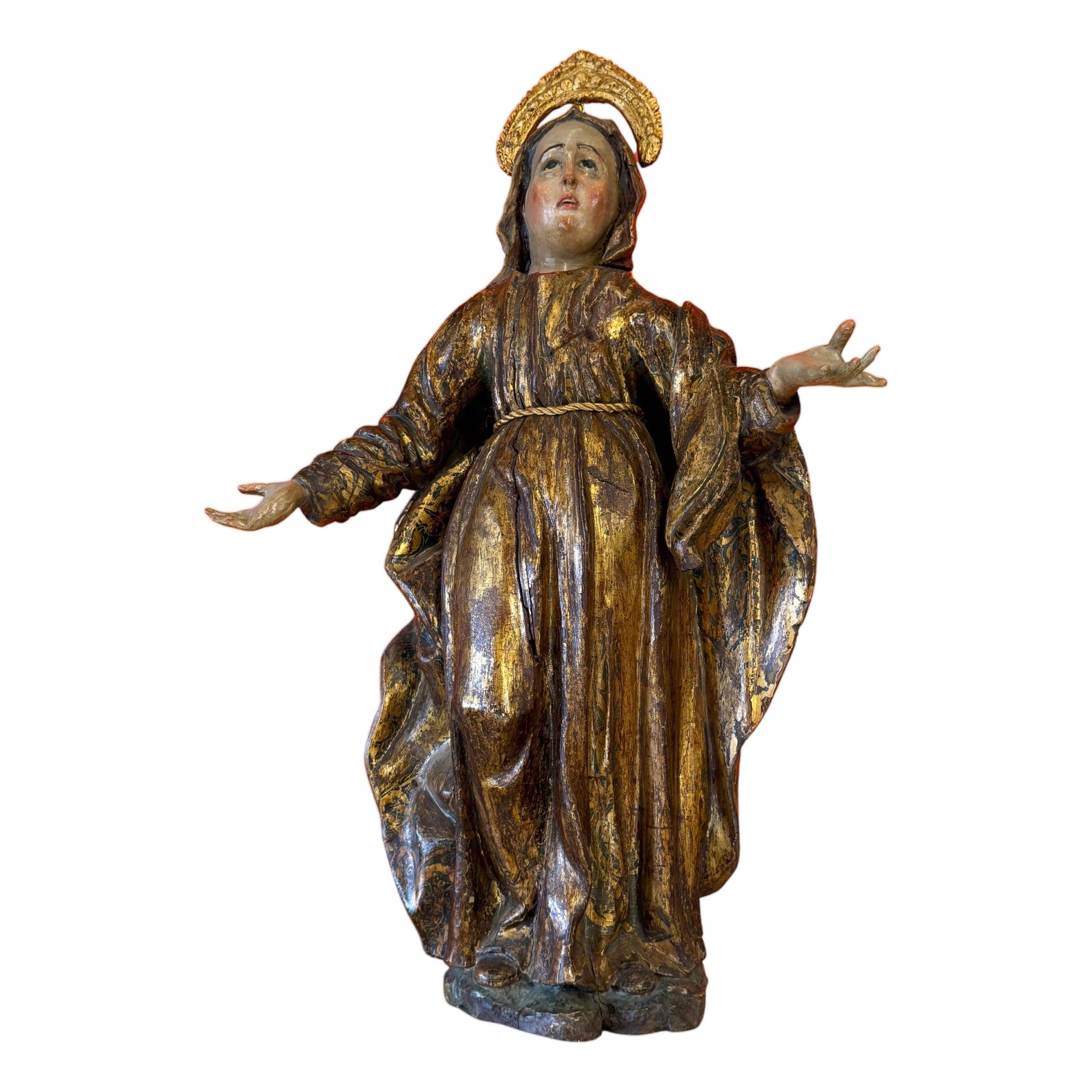 Spanish Renaissance Artist, Saint Anne,1500s, Polychrome and Gilded ...