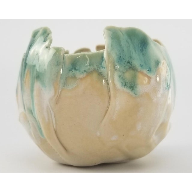 Vintage Studio Art Ceramic Bowl - Draped Fabric Style Signed Bowl ...