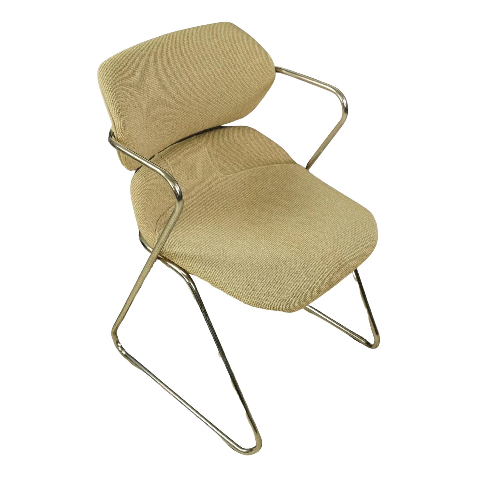 Vintage Mid Century American Seating Action Stacker Steel Chair | Chairish